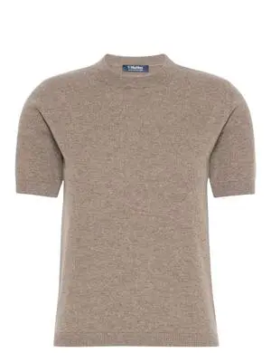 Max Mara Max Mara Wool And Cashmere Short Sleeve Sweater Natural