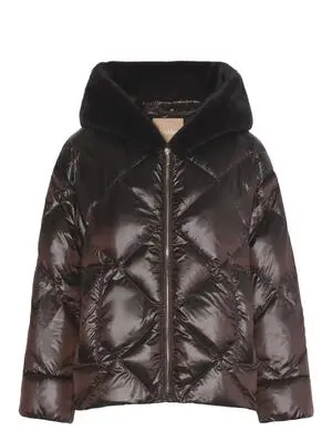 Max Mara Hooded Puffer Jacket - Brown