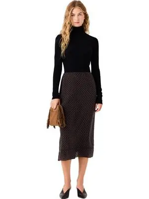Maje MAJE Fitted Ribbed High-Neck Sweater Black