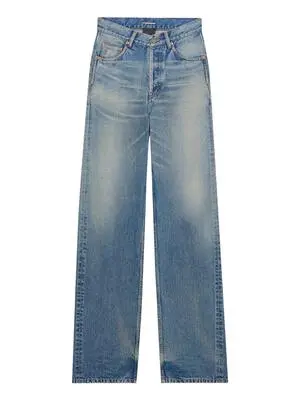 SAINT LAURENT Saint Laurent Cassandre V-Waist Long Baggy Jeans