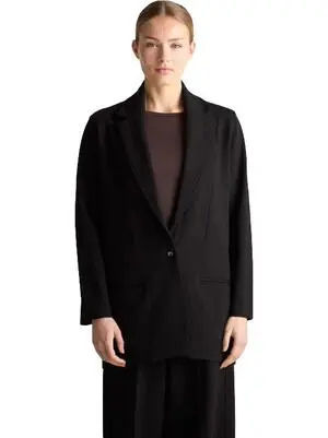 RESIDUS Astor Oversized Jersey Blazer - Black