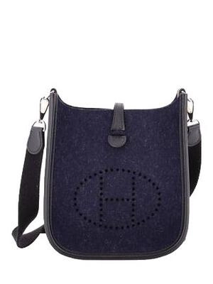 Hermès Evelyne Bag Gen Iii Felt Tpm Blue