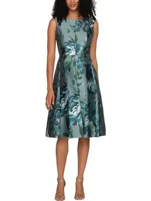 KAY UNGER Anastasia Cocktail Dress - Iceberg