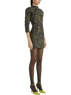 Balmain Cloqué Jacquard Dress - Green