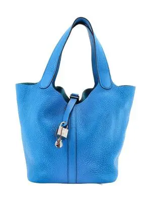 Hermès Picotin Lock Bag Clemence Mm - Blue