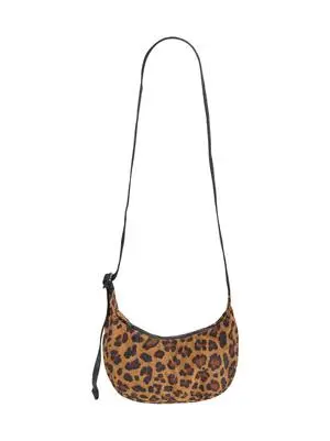 Baggu Small Recycled Nylon Crescent Crossbody Bag - Leopard