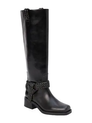 Matisse Faux Leather Tall Boots - Black
