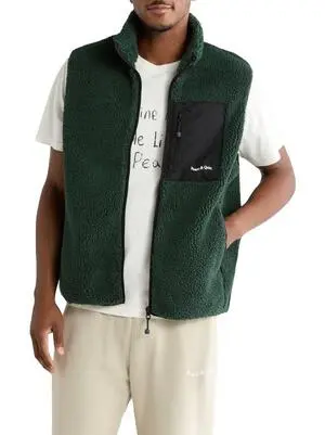 MUSEUM OF PEACE & QUIET Wordmark Fleece Vest - Pine