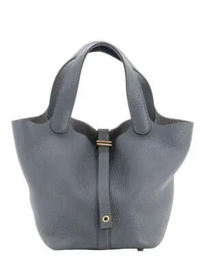 Hermès Picotin Lock Bag Clemence Pm Blue