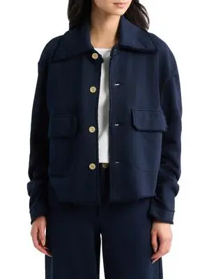 Frank & Eileen Rowan Crop Utility Jacket - Classic Navy