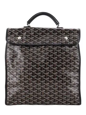 Goyard Saint Leger Briefcase Backpack Coated Canvas - Black