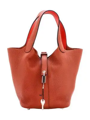 Hermès Eclat Picotin Lock Bag Clemence Pm - Brown
