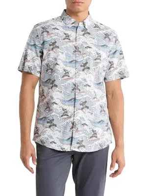 Reyn Spooner Surf Ninjas Button-down Shirt - Storm Gray