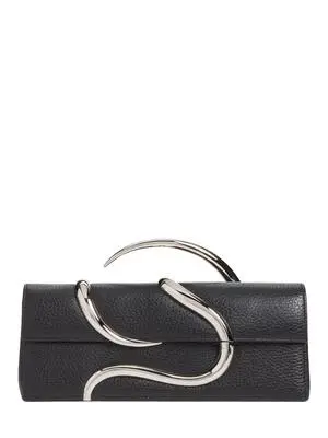 L’ALINGI L'alingi Aura Baguette Clutch With Sculptural Handle - Black