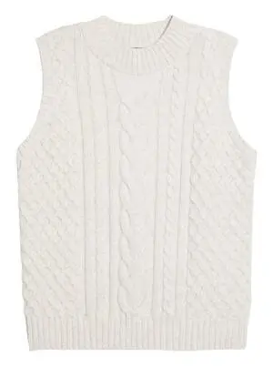 VINCE CAMUTO Vince Camuto Cable Knit Mock Neck Sweater Vest