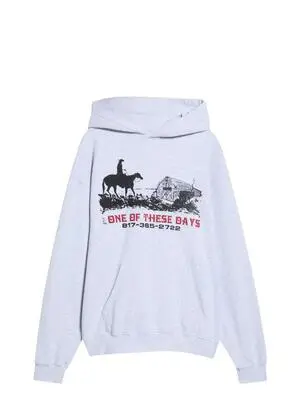 ONE OF THESE DAYS Cowboy Graphic Hoodie - Heather Grey
