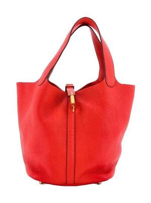 Hermès Picotin Lock Bag Clemence Mm Red