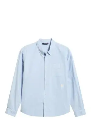 ROWING BLAZERS Relaxed Franklin Garment Dye Button-down Shirt - Light Blue