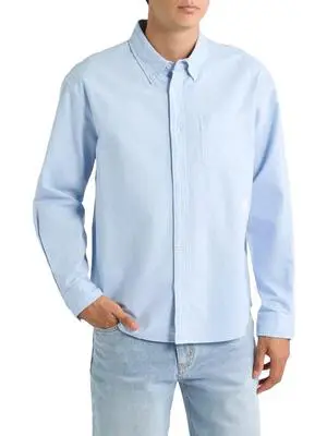 ROWING BLAZERS Relaxed Franklin Garment Dye Button-down Shirt - Light Blue