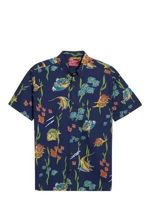 KAHALA Kahuna Bay Short Sleeve Button-down Shirt - Midnight