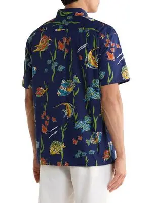 KAHALA Kahuna Bay Short Sleeve Button-down Shirt - Midnight