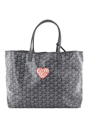 Goyard Saint Louis Tote Printed Coated Canvas Pm - Grey