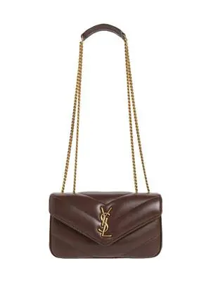 Saint Laurent Saint Laurent Mini Loulou Quilted Leather Shoulder Bag Deep Hickory