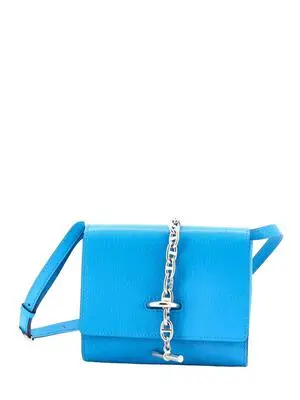 Hermès Chaine D'ancre To Go Wallet Chevre Chamkila - Blue