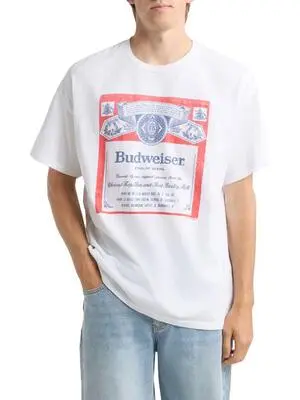 Junk Food Budweiser Graphic T-shirt - White