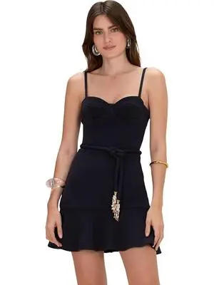 PatBO Jade Knit Mini Dress - Black