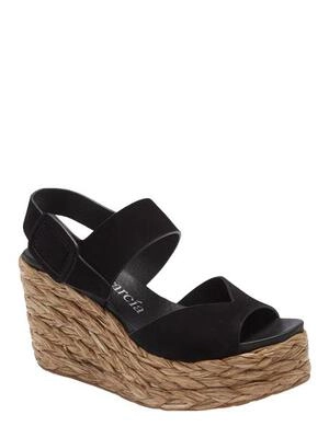 PEDRO GARCIA Platform Wedge Sandal - Black