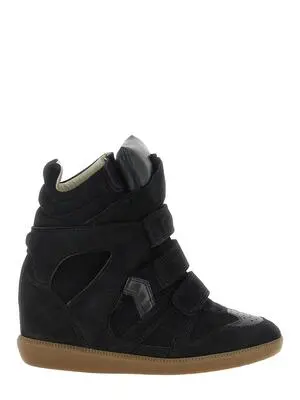 Isabel Marant Étoile ISABEL MARANT Bekett High Top Wedge Sneakers With Straps Black