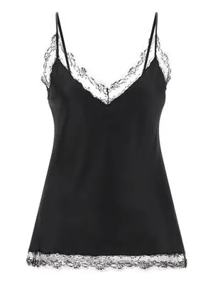 ERMANNO SCERVINO Ermanno Scervino Silk Lingerie Top With Lace Trim
