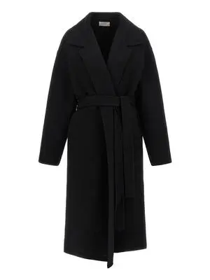 THE ROW Ciara Wool And Cashmere Blend Coat - Black