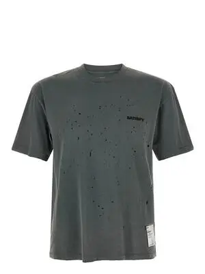 Satisfy T-shirt With Openwork Details - Gray