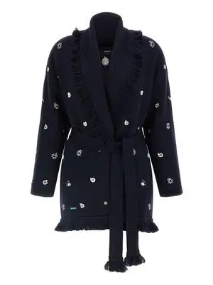 Alanui Virgin Wool Cardigan - Blue