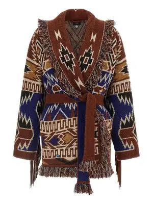 ALANUI ALANUI The Amazing Journey Jacquard Knit Shawl Collar Cardigan