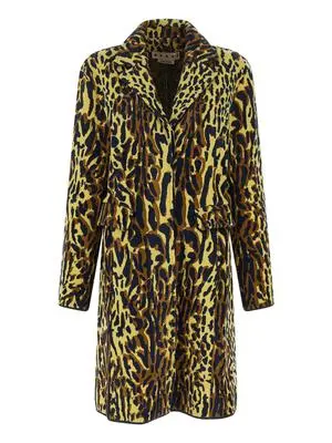 Marni Jacquard Wool Coat - Multi