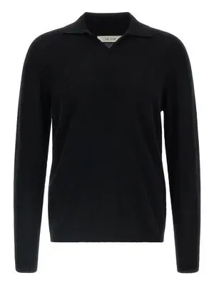 THE ROW THE ROW Ripley Cashmere Polo Sweater Black
