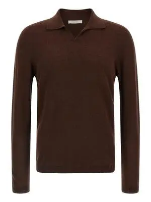 THE ROW THE ROW Ripley Polo Sweater Brown