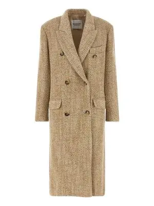 MARANT ETOILE Wool Blend Coat - Beige