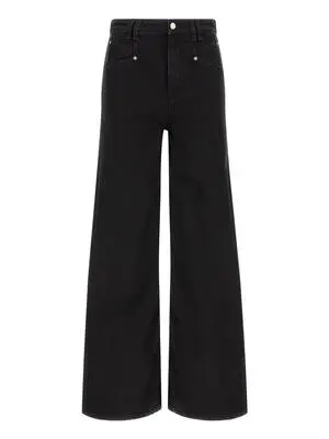 MARANT ETOILE Lemony-gz Wide Leg Jeans - Black