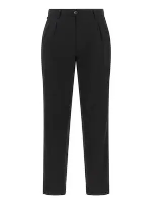 Incotex INCOTEX Pleated Technical Wool Blend Trousers Black