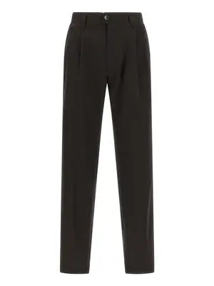 Incotex INCOTEX Pleated Wool Blend Trousers Brown