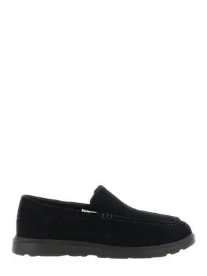 UGG Suede Shearling Lined Loafers - Black