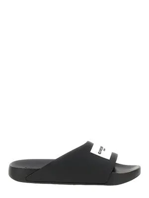 Givenchy Label Mules - Black