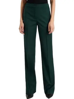 Santorelli Brenda Wide Leg Pants In Soft Stretch Twill - Evergreen