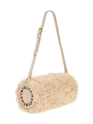 Stella McCartney Logo Faux Fur Bracelet Pouch - Oat