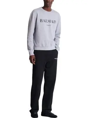 Balmain Printed Logo Sweatshirt - Grey