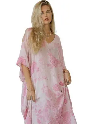 SUN CHILD Long Caftan Juniper - Pink